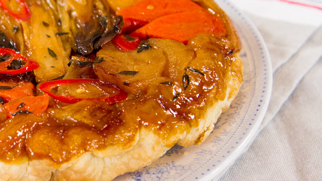 Caramelized Root Vegetable Tarte Tatin - Cooking Videos | Grokker