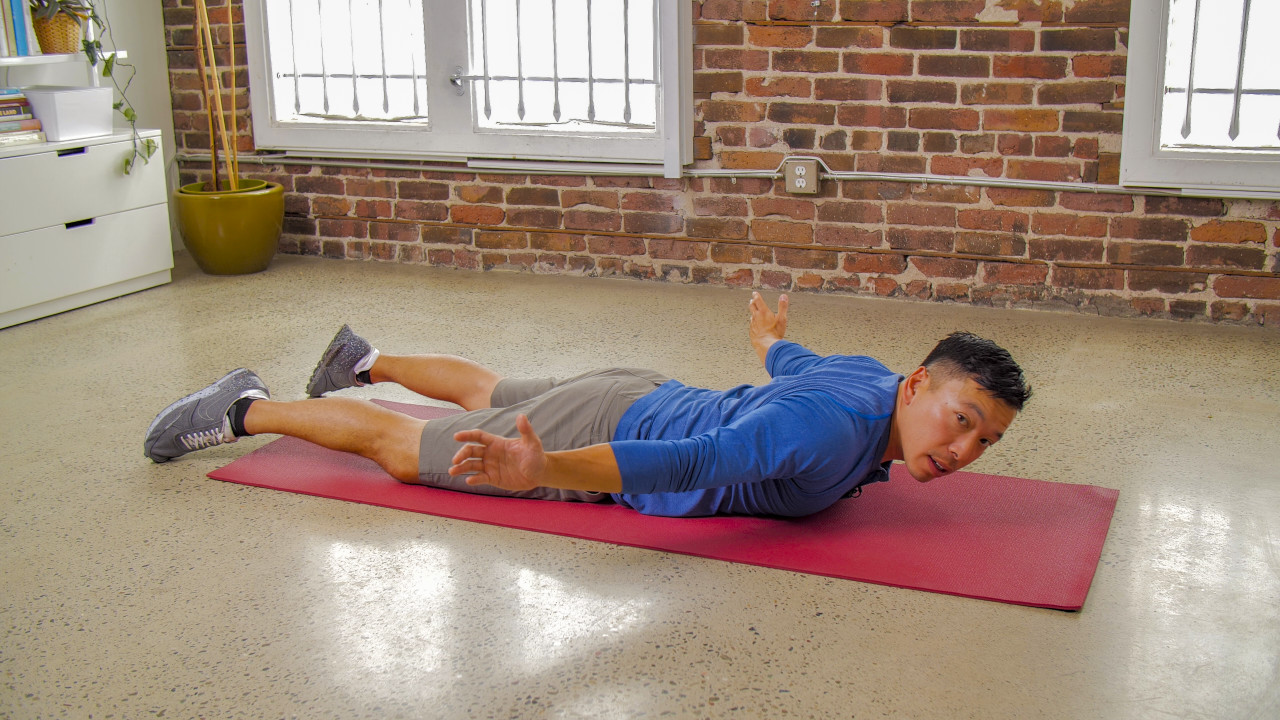 Prone Snow Angel - Day 12 - Fitness and Exercise Videos | Grokker